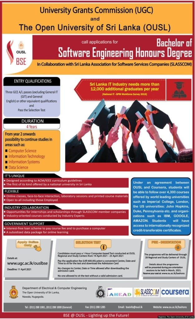 Bachelor of software engineering-Open university of Srilanka(ousl ...