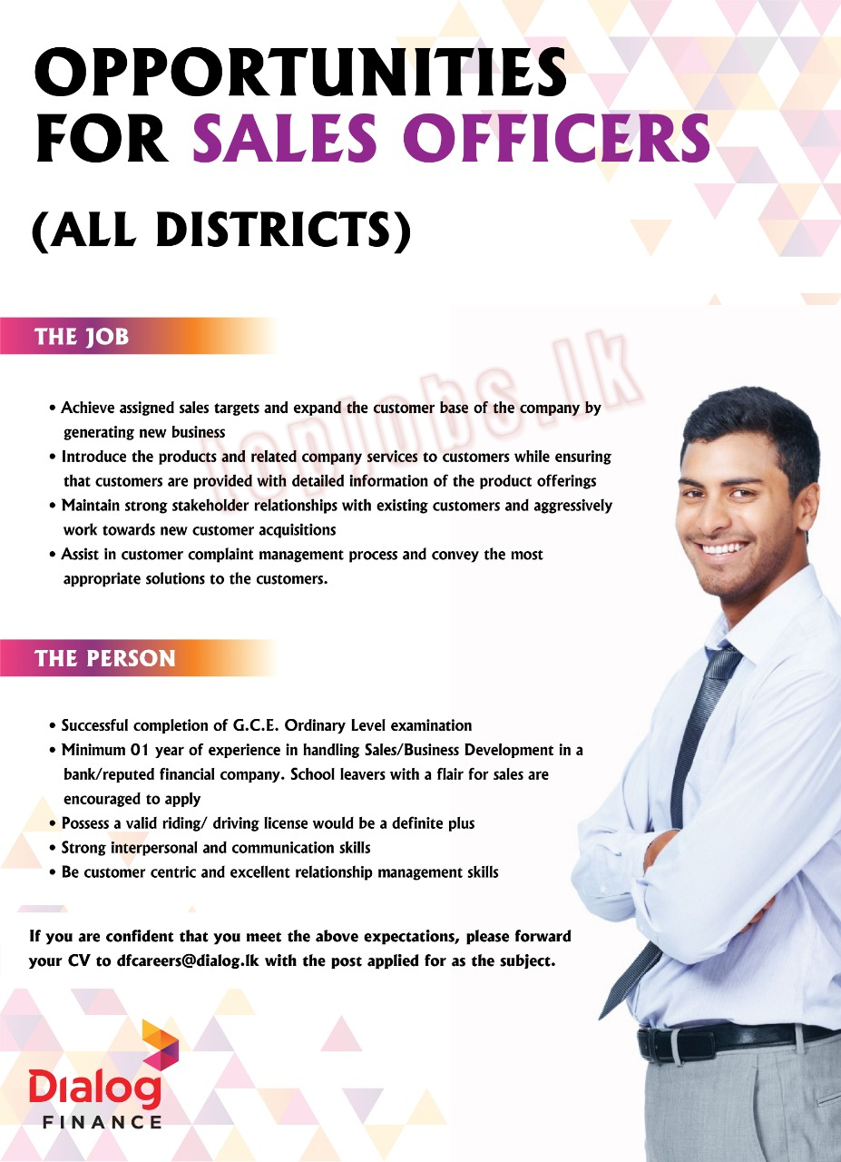 Dialog Finance Vacancies 2022 - Ceylon Vacancy