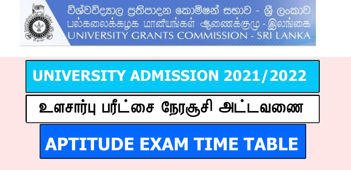 Time Table (Exam Dates) – University Aptitude Tests for Academic Year ...