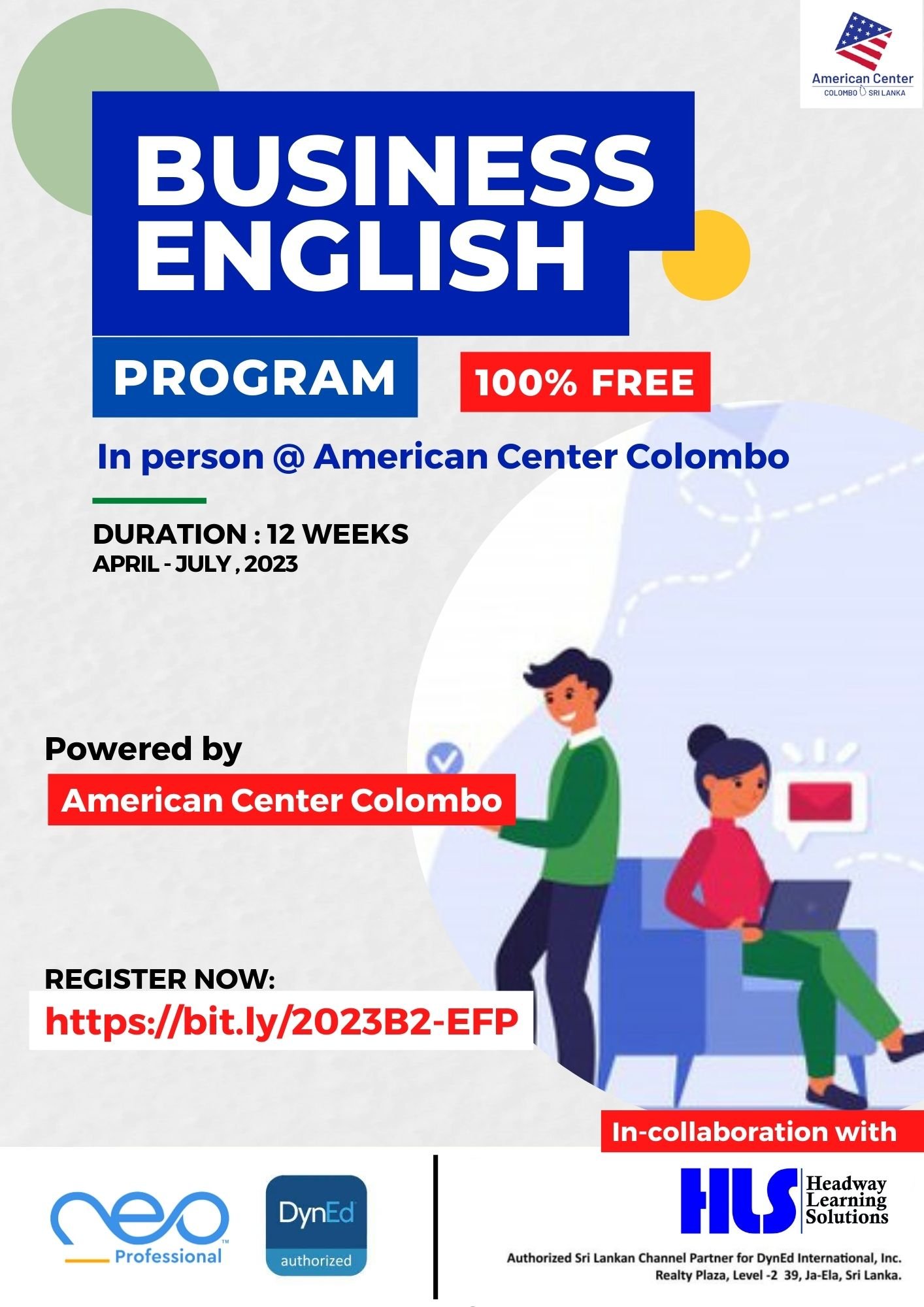 Free Online business english course By American corner 2023 - Ceylon ...