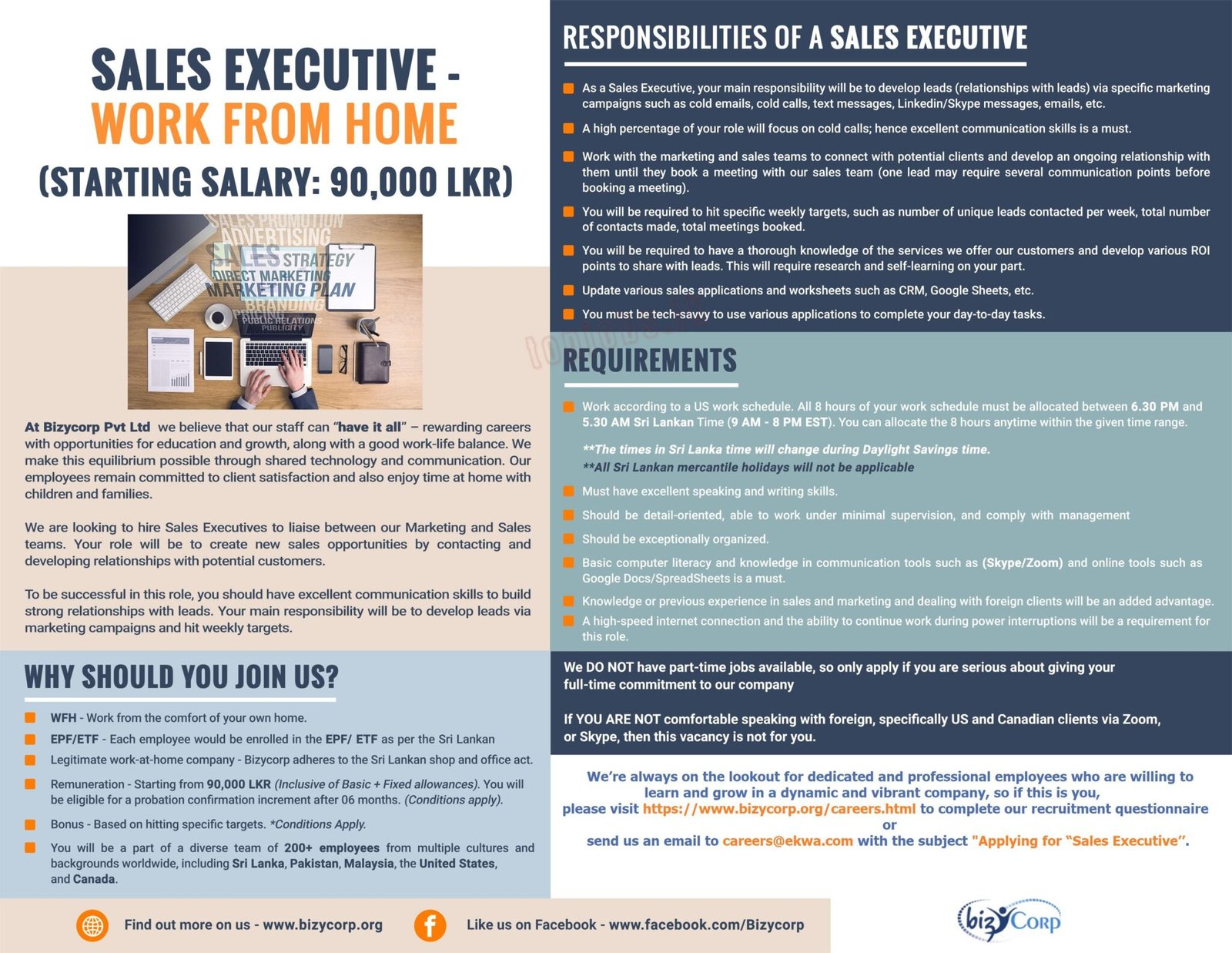 Remote Sales executive Job Vacancies 2024 in Sri Lanka - Ceylon Vacancy