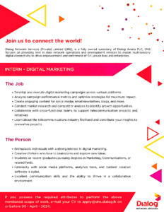 Dialog Network Services 2024-Digital marketing - Ceylon Vacancy