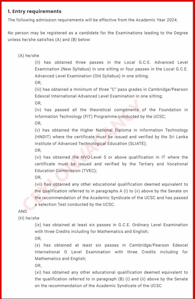 Bachelor of Information Technology (BIT) -University of colombo ...
