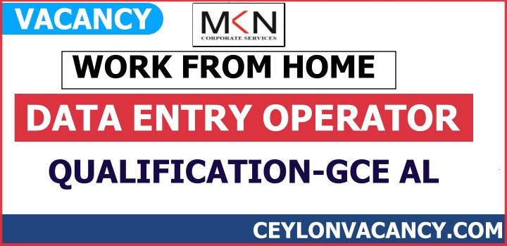 Remote Data entry operator -WORK FROM HOME 2024 august - Ceylon Vacancy