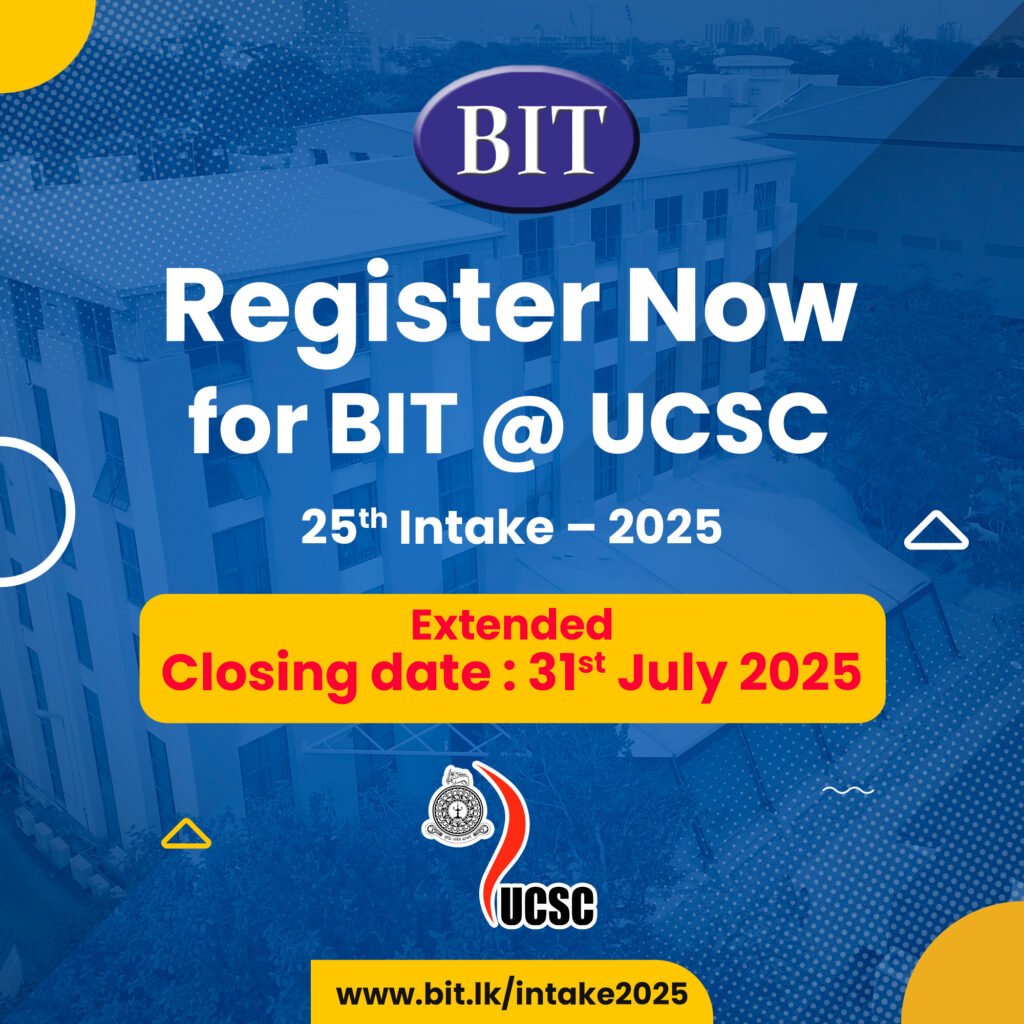 Bachelor of Information Technology (BIT) -University of colombo 2025 ...